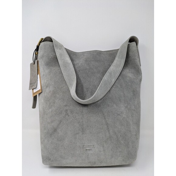 margot | Bags | Margot New York Kaye Bucket Suede Leather Tote Bag ...